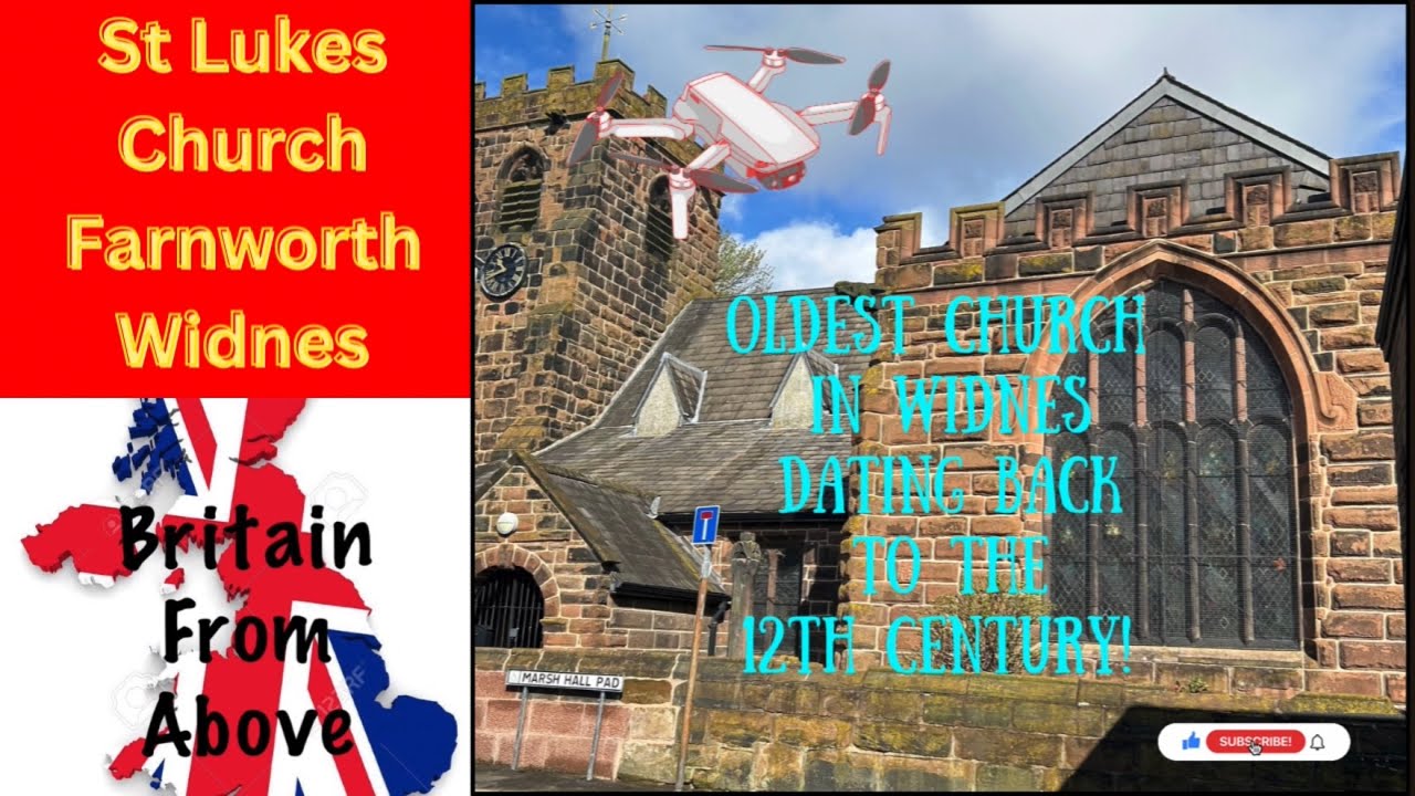 Drone-footage-St Luke’s Church Widnes with a history dating back to the ...