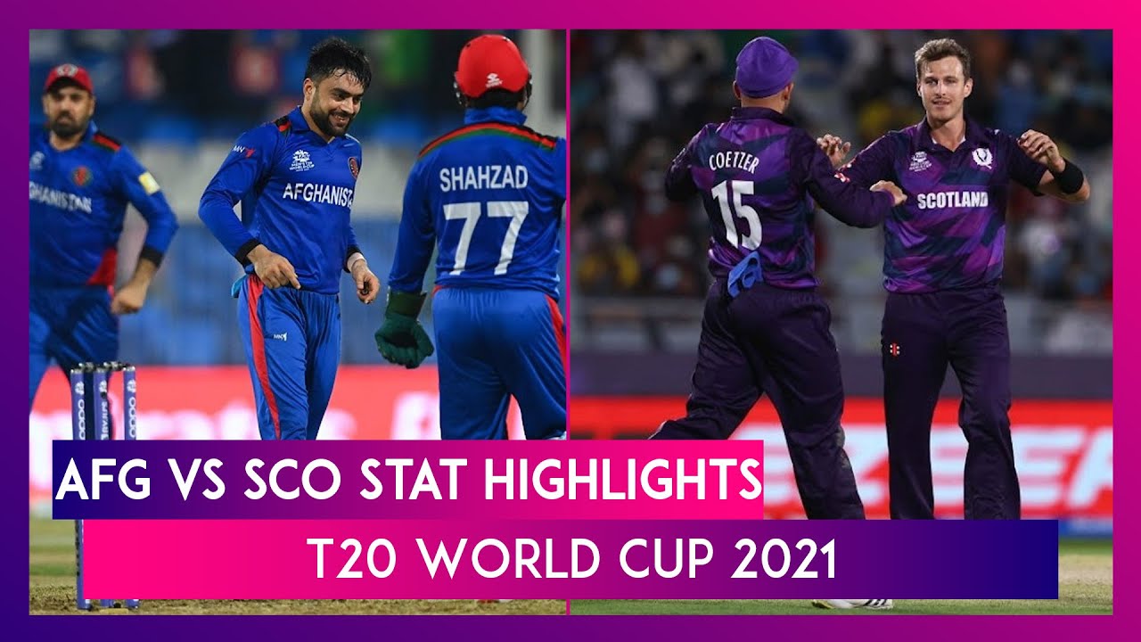 AFG vs SCO Stat Highlights T20 World Cup 2021: Afghanistan Register ...