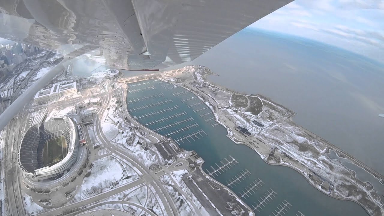 Flying Over Chicago Downtown 2016 - YouTube