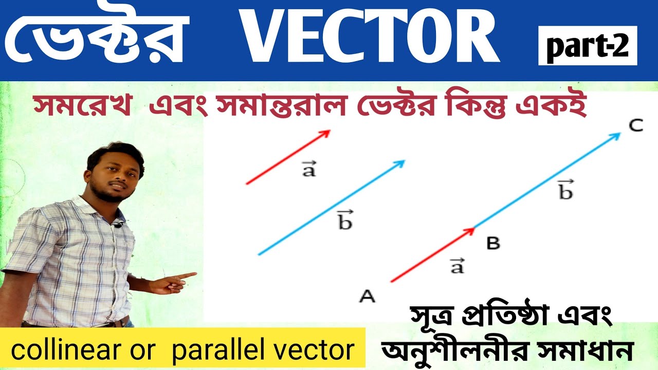 COLLINEAR OR PARALLEL VECTOR // সমরেখ অথবা সমান্তরাল ভেক্টর//part-2 ...