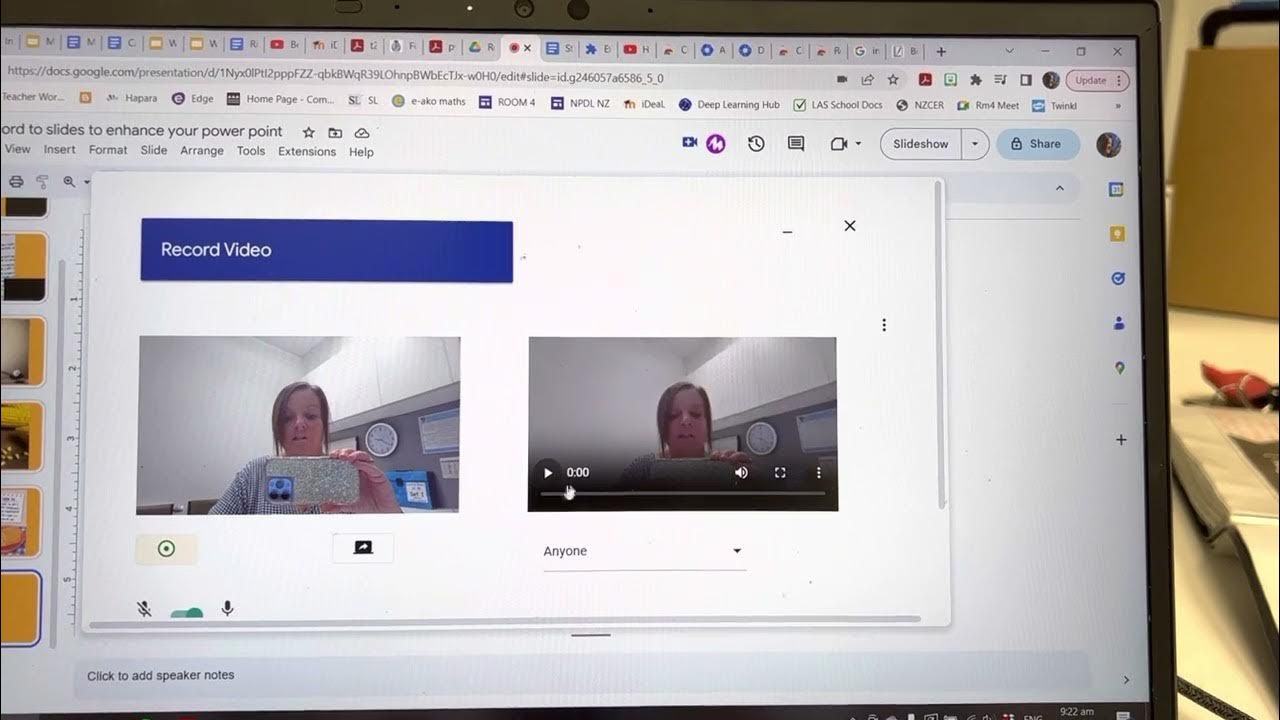 Inserting record to slides - YouTube