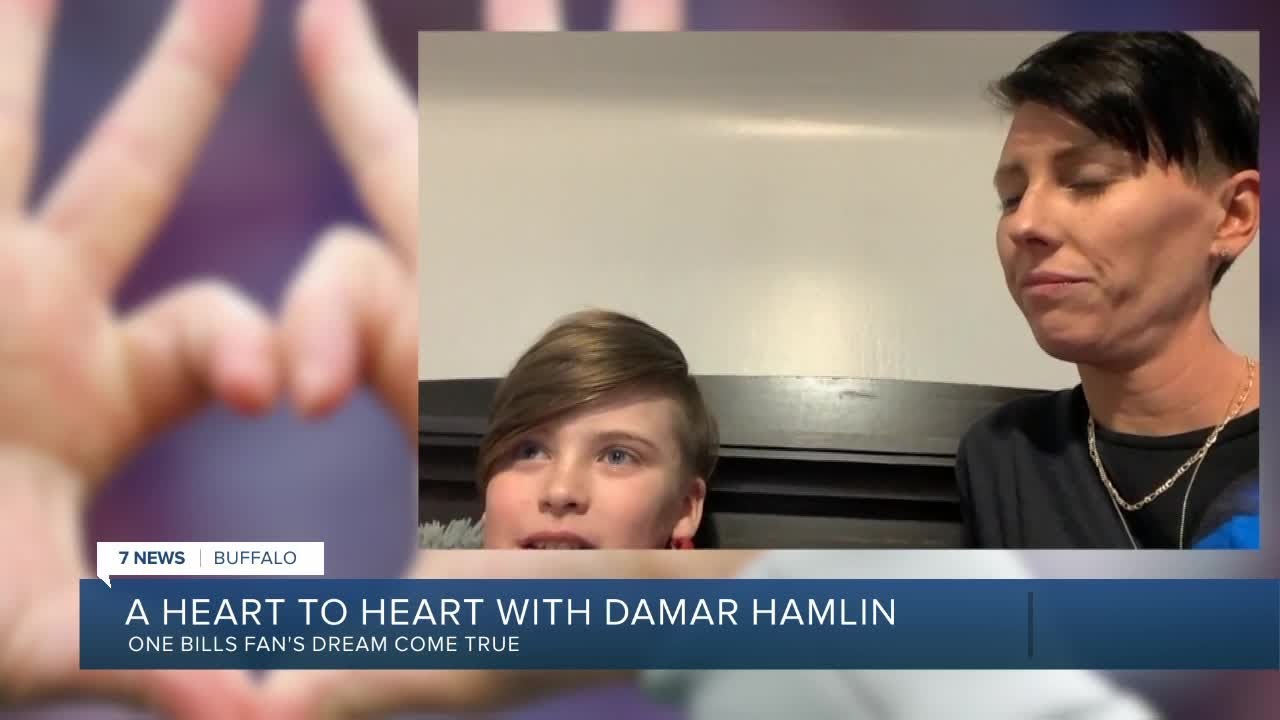 A young Bills fan's heart to heart with Damar Hamlin - YouTube