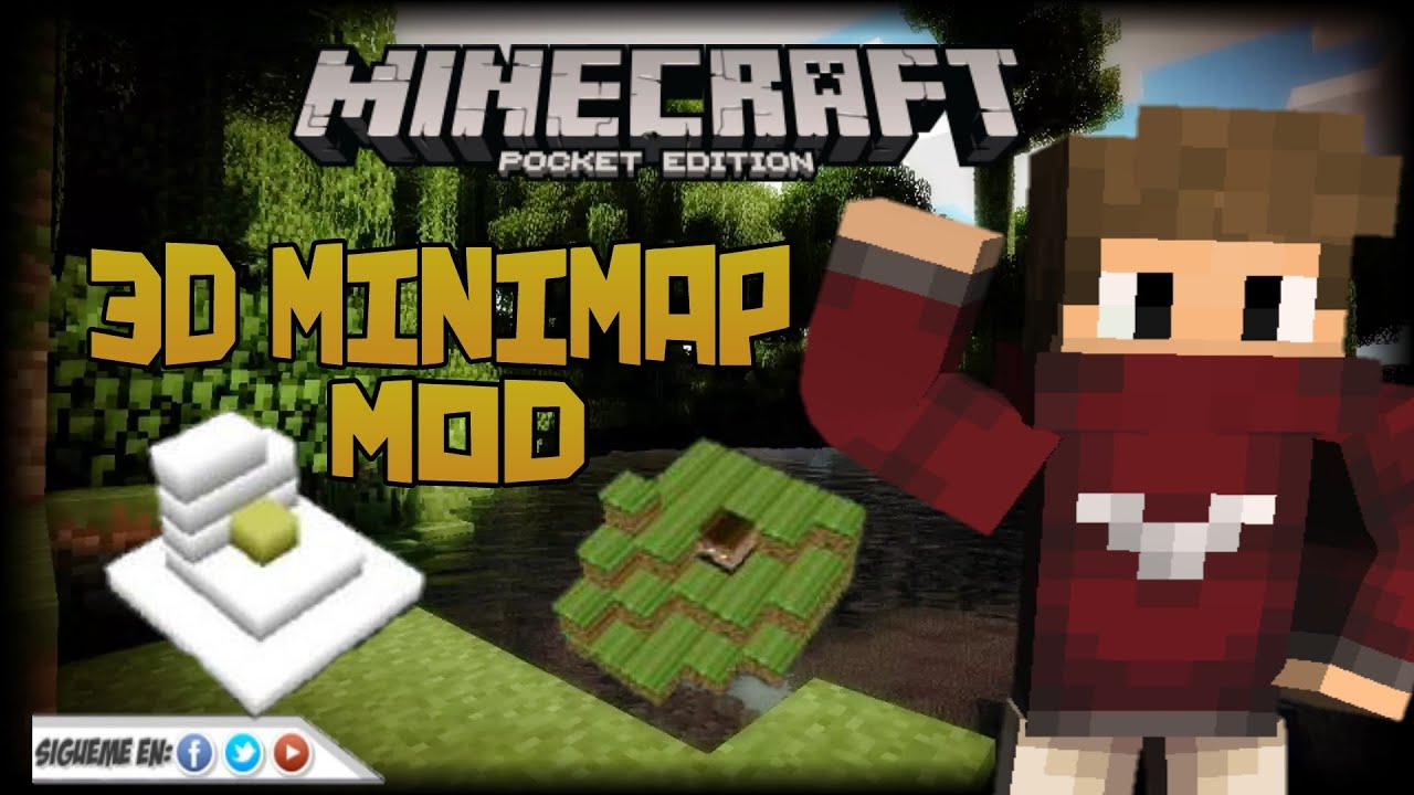 Súper MOD l 3D Minimap Mod l MinecraftPe 0.14.X!. - YouTube