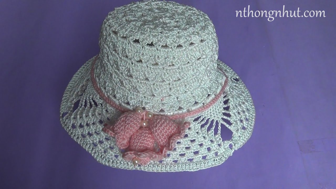 How To Crochet Summer Hat Eng Sub I Hướng Dẫn Móc Nón Rộng Vành Họa