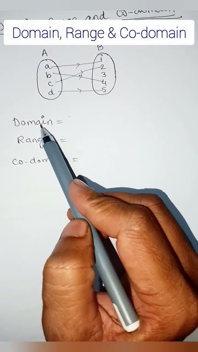 Concept of domain range and codomain #discretemathematics # ...