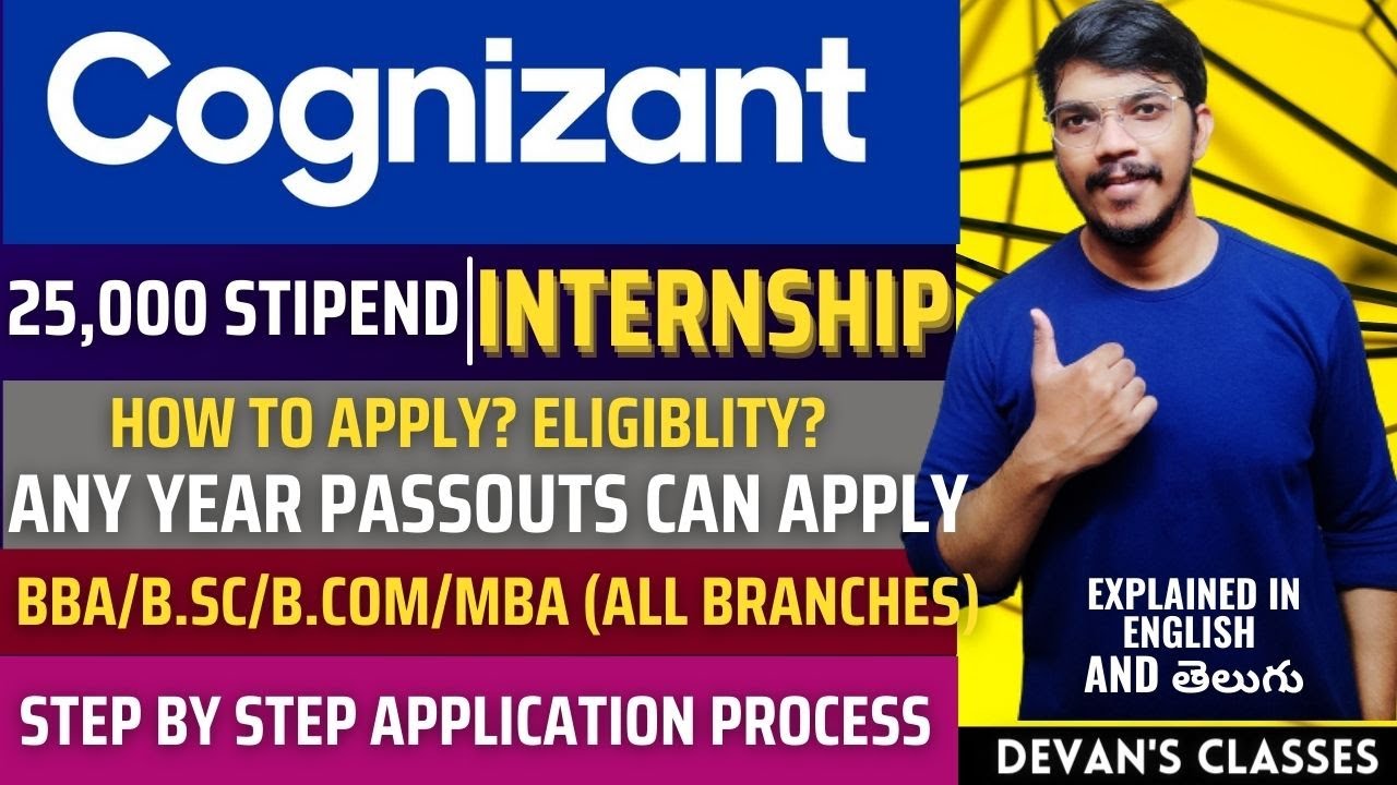 Cogniznant HR Internship | 25,000 - Stipend | How to apply | All details explained | Devan's ...