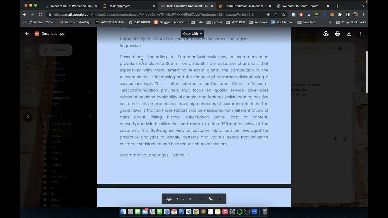 Churn Prediction in Telecom Industry using Logistic Regression using python - YouTube