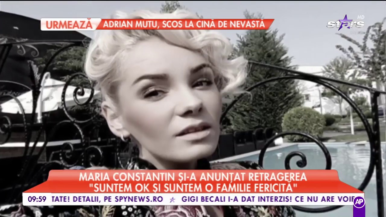 Maria Constantin și-a anunțat retragerea din lumea muzicii - YouTube