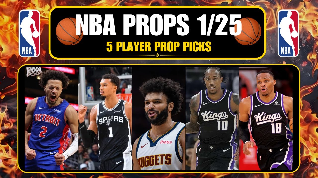 FREE NBA Player Props Today (1/25/26) | Best NBA Props, Safe & Sharp ...