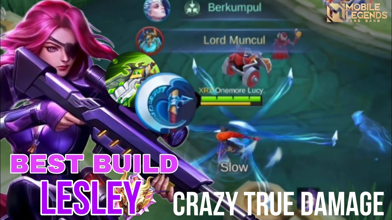 LESLEY Best Build One Shot One Kill !! || BEST BUILD LESLEY || Mobile ...