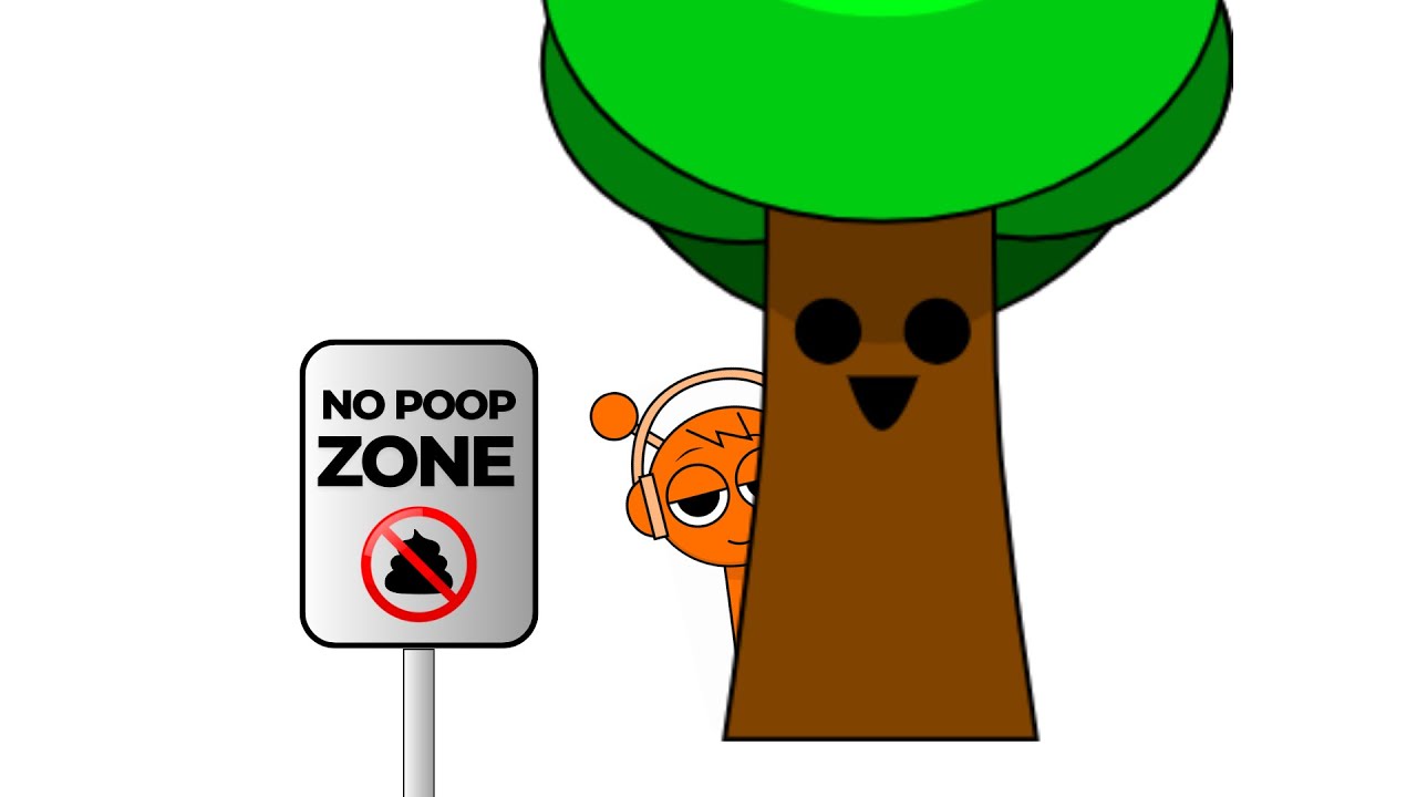 🟠 Sprunki Oren Poop under Mr. Tree 💩 Sprunki Poop Animation - YouTube