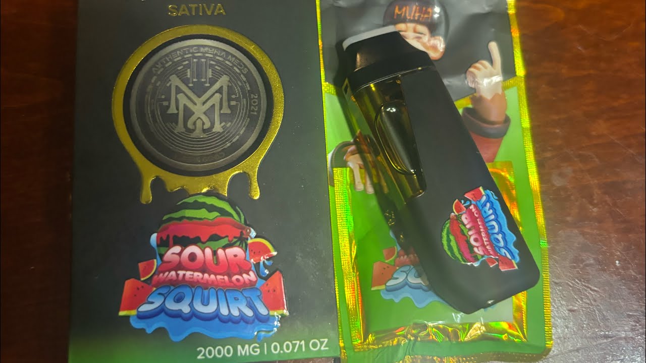 Muha Meds 2g Disposable Sour Watermelon Squirt Review 🍉💦 - YouTube