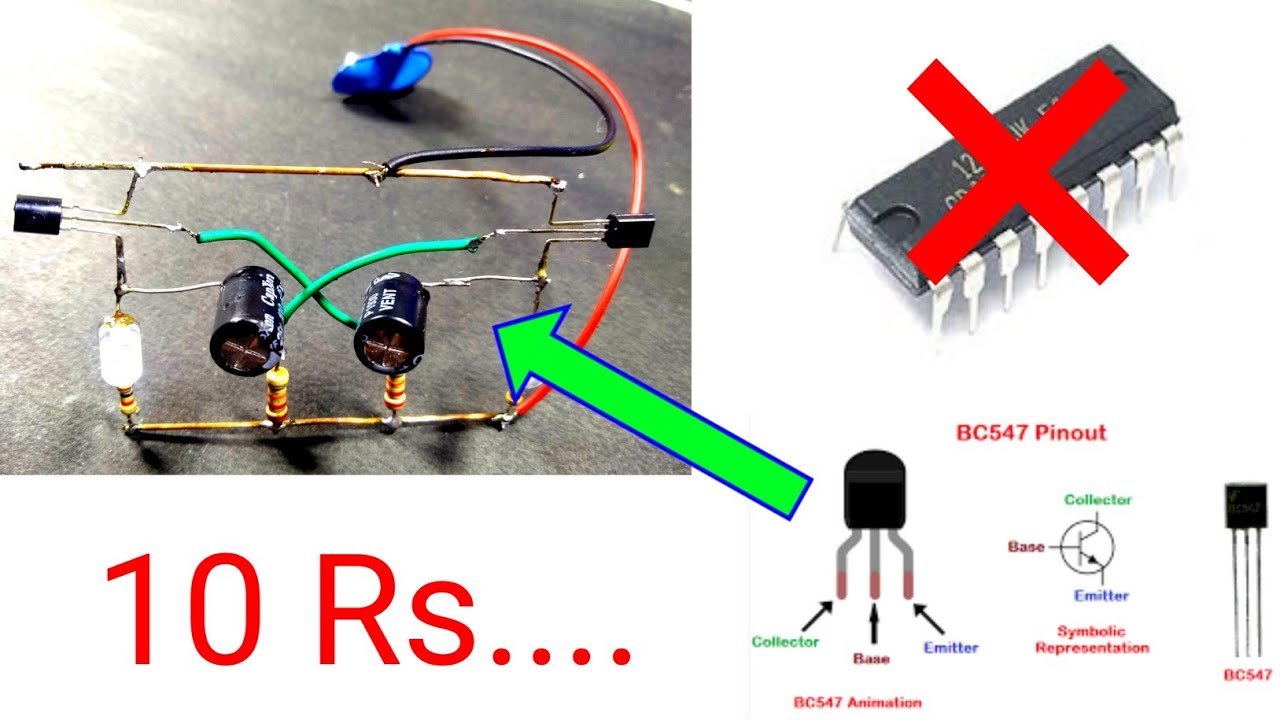 new led chaser light circuit 2022 using bc547 555 timer ic/Electronic ...