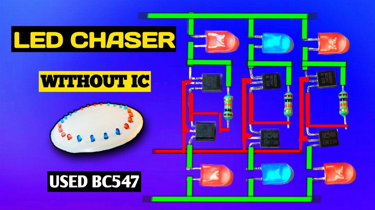 Led chaser light circuit 2022 | 6 channel led chaser circuit - YouTube