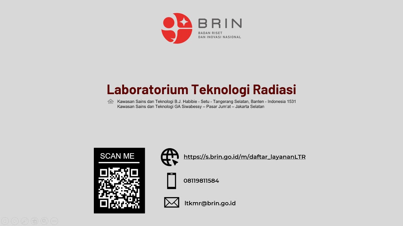 Video Profile Laboratorium Teknologi Radiasi BRIN - YouTube