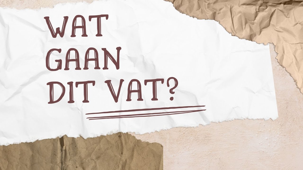 Wat gaan dit vat? - YouTube
