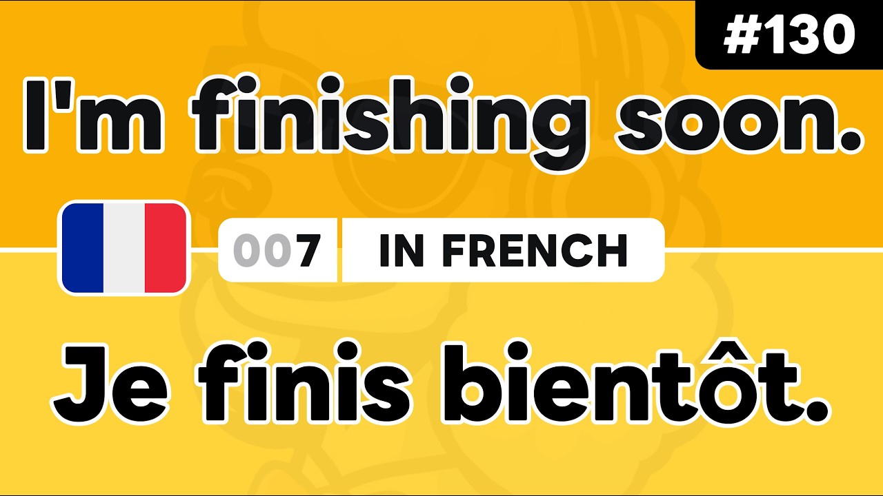Learn ‘Subject + [to finish] ~’ in French 🇫🇷 Daily Beginner Phrases (Ep ...