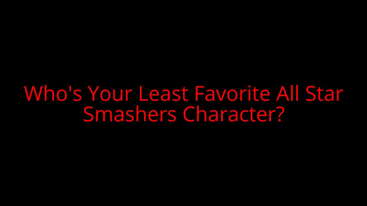 2 Questions To All Star Smashers Fans - YouTube