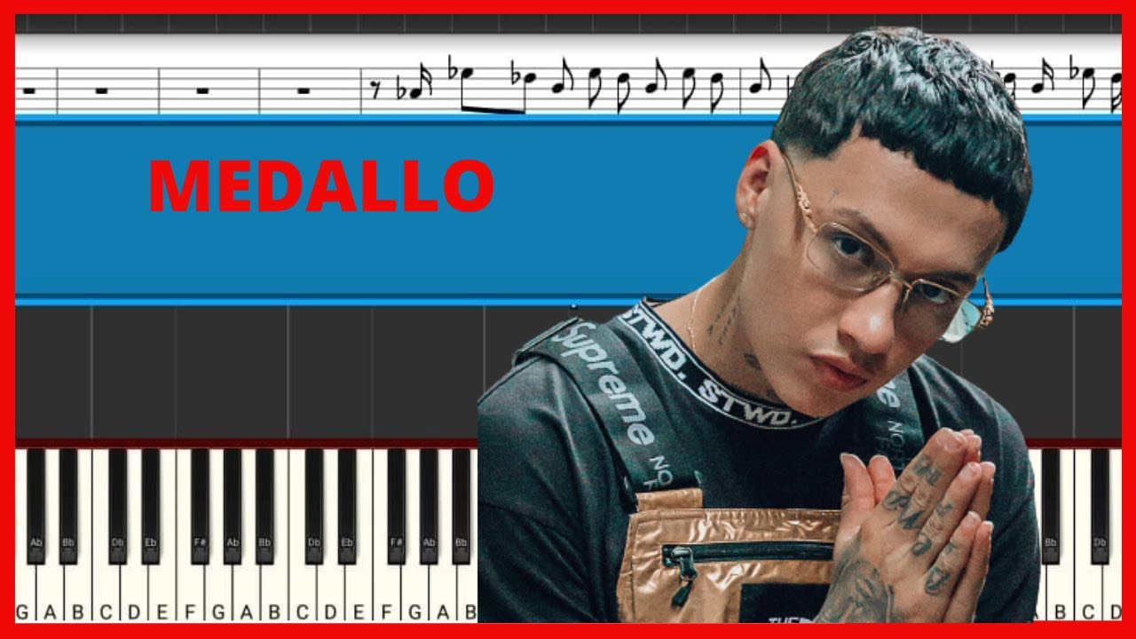 BLESSD X JUSTIN QUILES X LENNY TAVÁREZ - MEDALLO | Piano Tutorial ...