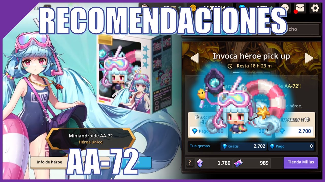 MINIANDROIDE AA-72 🎆: Recomendaciones y equipo - Guardian Tales - YouTube