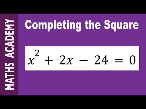 How to solve x^2+2x-24=0 by Completing the Square - YouTube