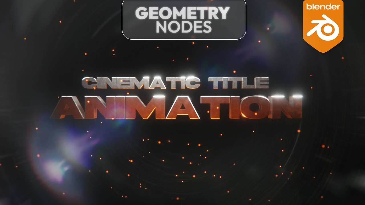 Creating Cinematic Title Animation using Geometry Node | Blender - YouTube
