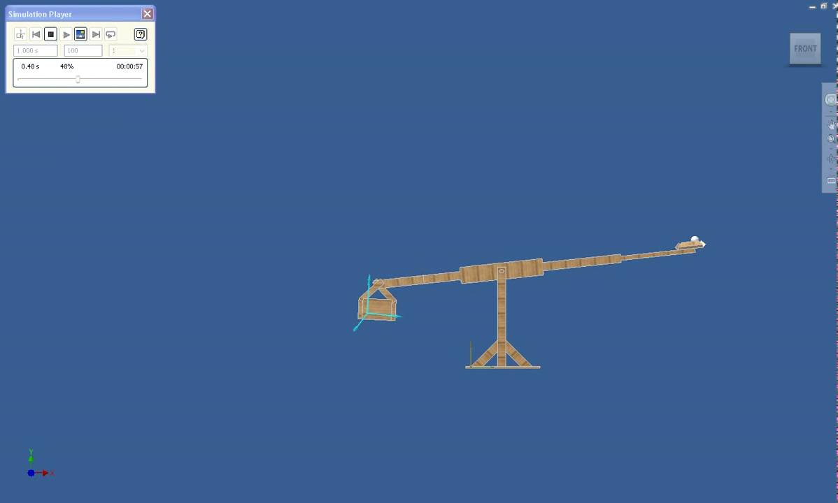 Autodesk Inventor Catapult Animation - YouTube