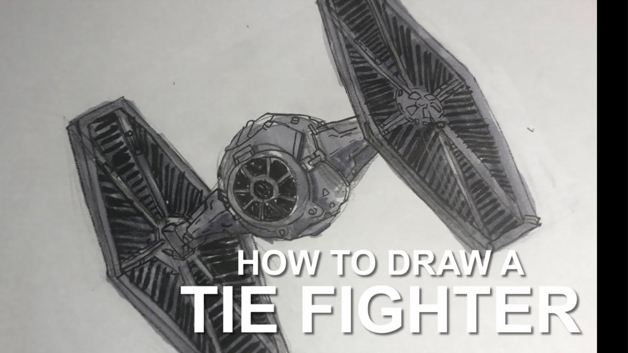 Drawing a TIE Fighter - YouTube