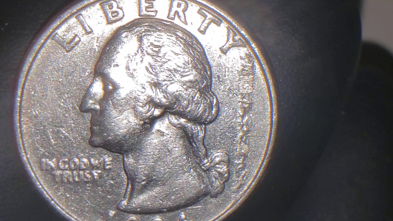 1994 P US QUARTER WITH STRANGE STRUCK THROUGH MINT ERROR OBVERSE - YouTube