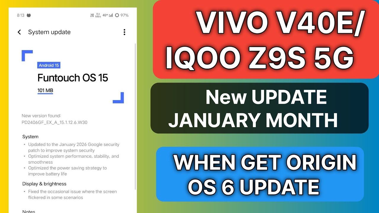 IQOO Z9S & VIVO V40E 5G FUNTOUCH OS 15 LAST UPDATE RELEASE |WHEN GET ...