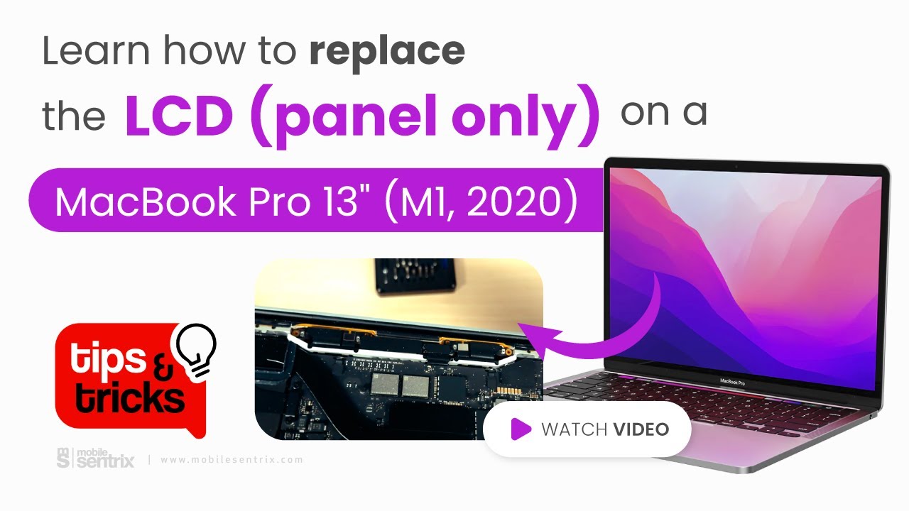 How to Repair the Display on a MacBook Pro 13" (M1, 2020) - Panel Only ...