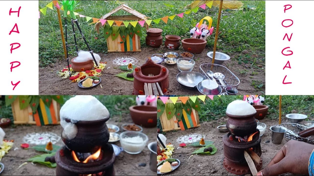 Sakkarai pongal recipe | Sweet pongal | Making pongal in pot | # ...