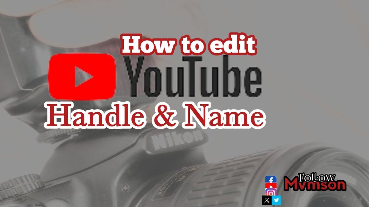 how to edit YouTube channel name - YouTube
