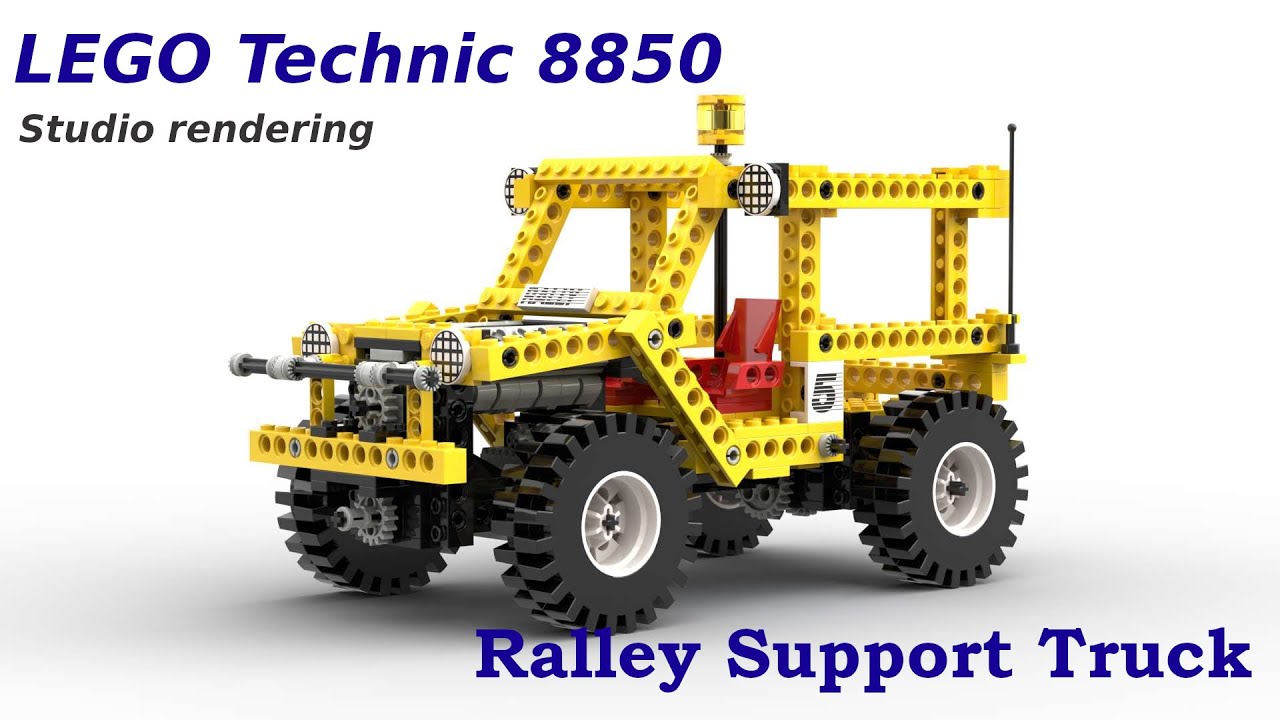 LEGO® Technic 8850 Rally Support Truck #bricklinkstudio rendering - YouTube