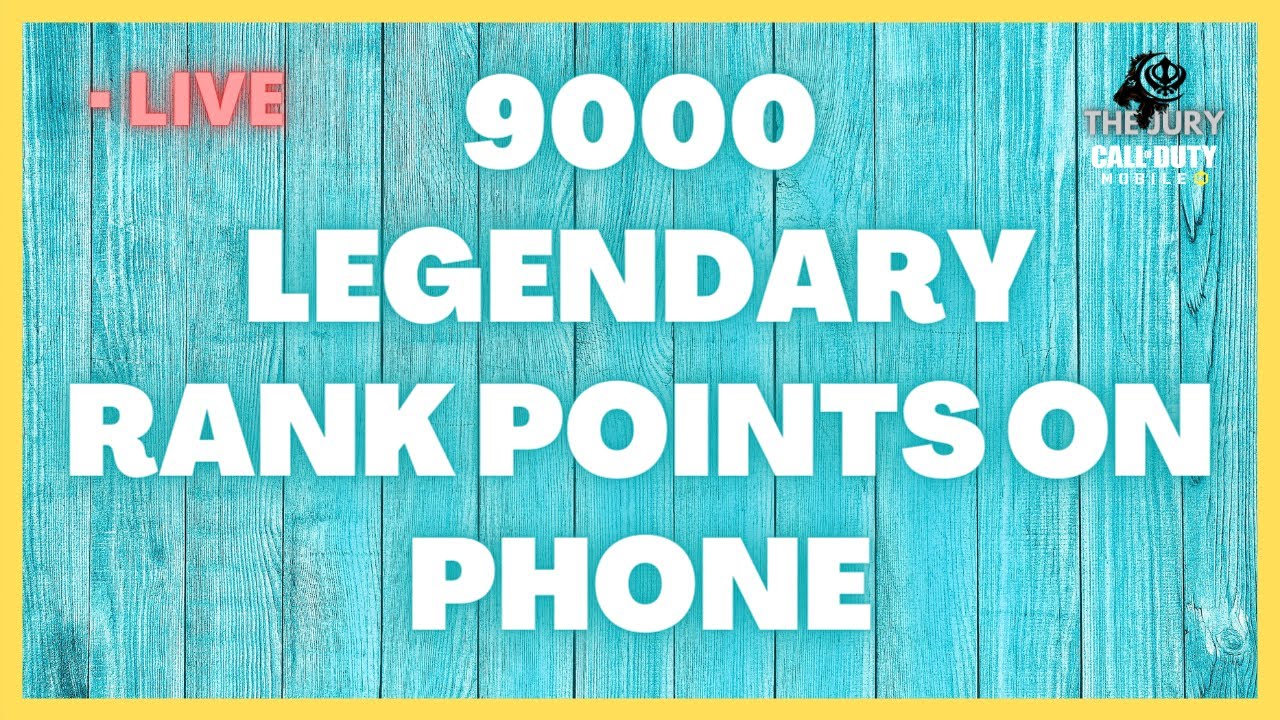 Live: 9000 Legendary Rank Points | CODM LIVE | Phone Player | !giveaway ...