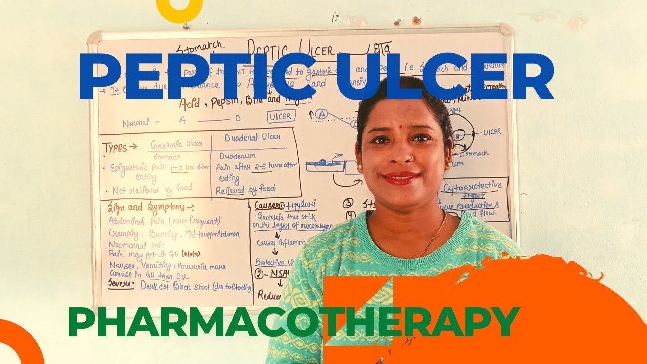 Pharmacotherapy of Peptic Ulcer D Pharma 2nd year | Definition | Sign ...