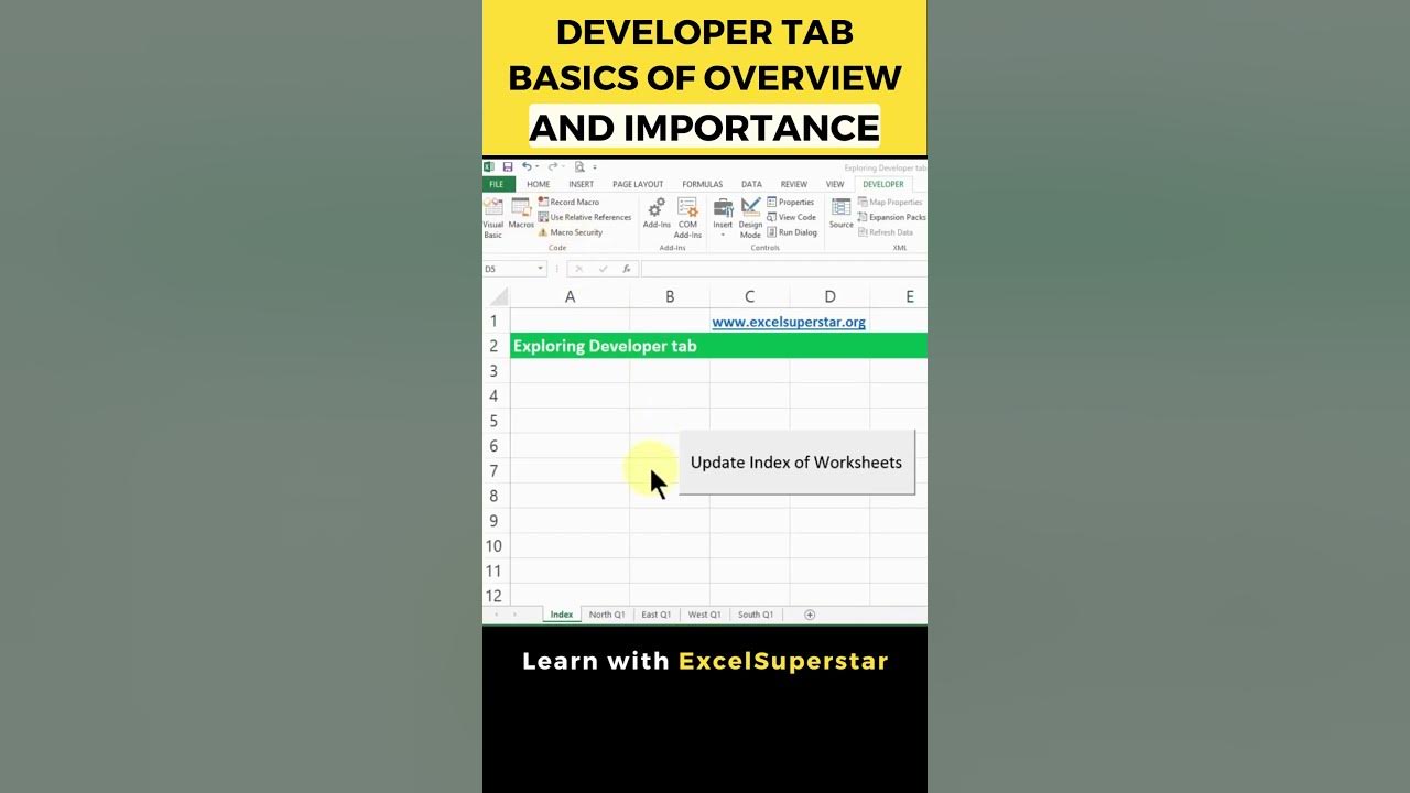 Basics of Developer in Excel - YouTube