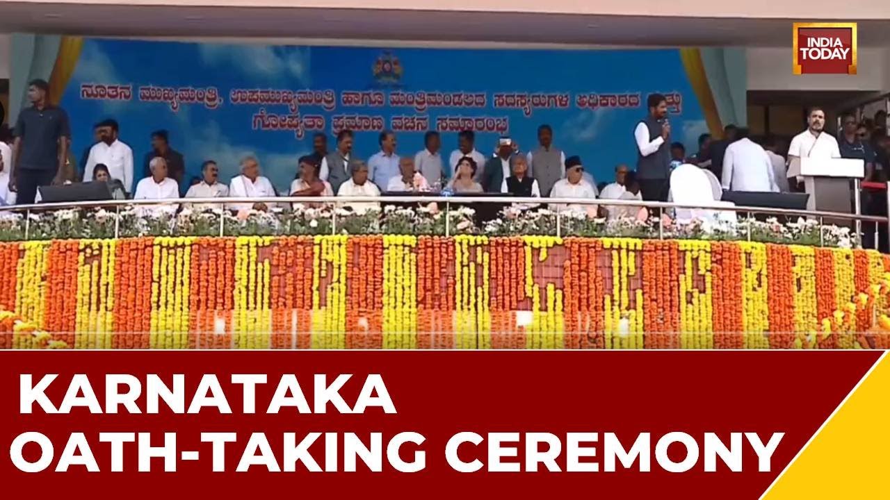 Karnataka Oath-Taking Ceremony: All 5 'Guarantees' Will Become Law Shortly, Says Rahul Gandhi ...