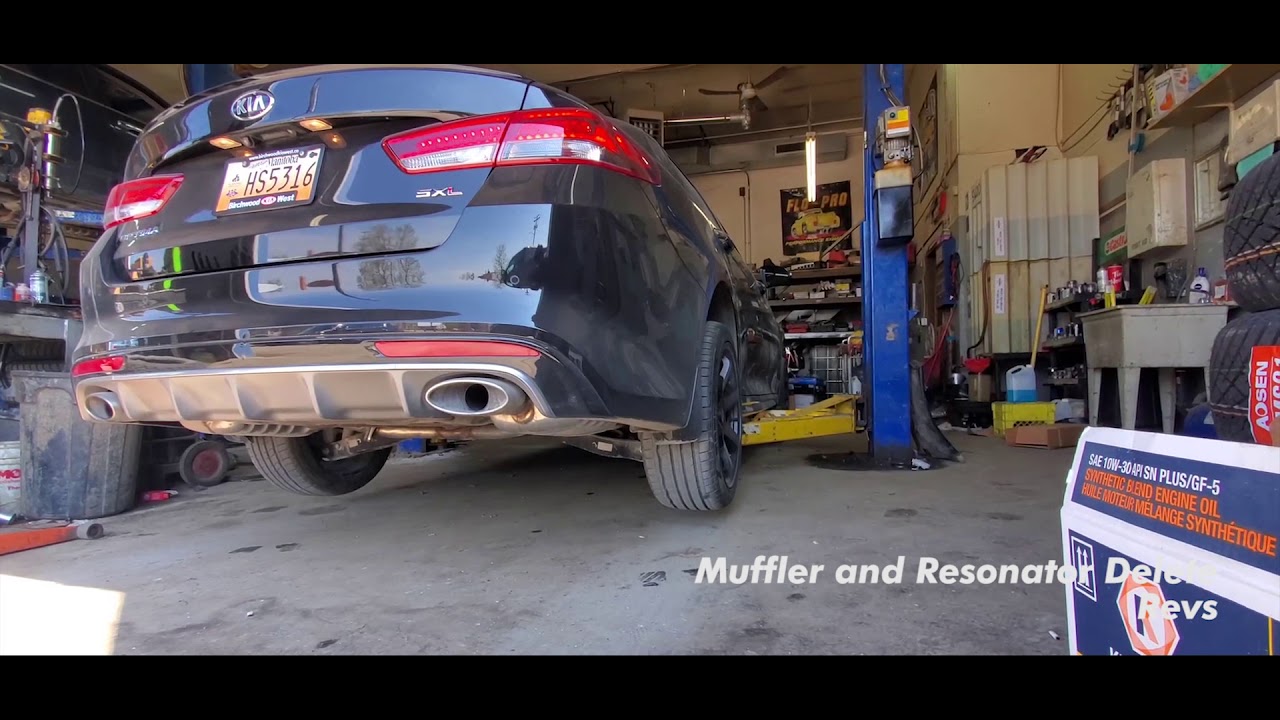 Kia Optima SXL 2.0T Custom Catback Exhaust - YouTube