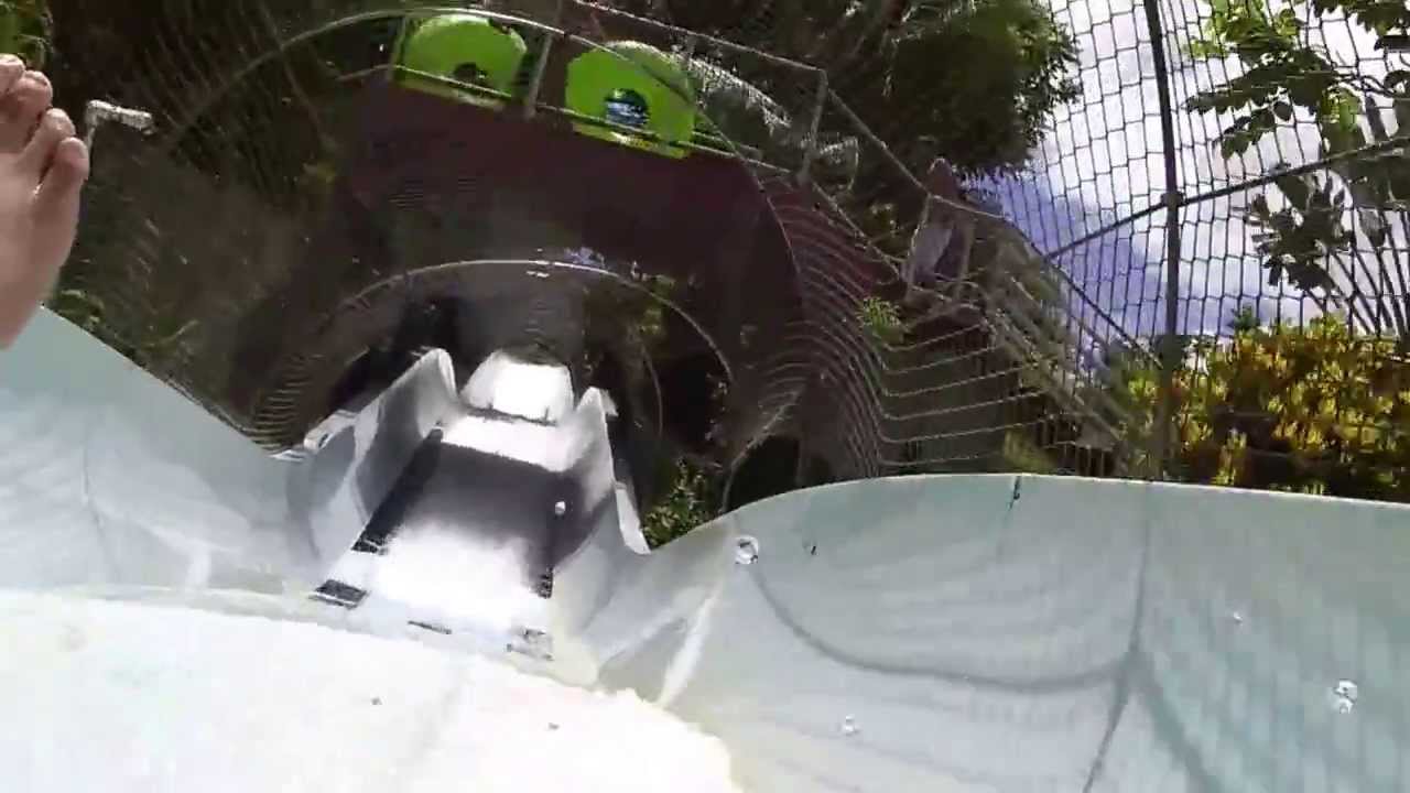 Aqua-Tube Slide in Tarza Water park, Guam, USA - YouTube