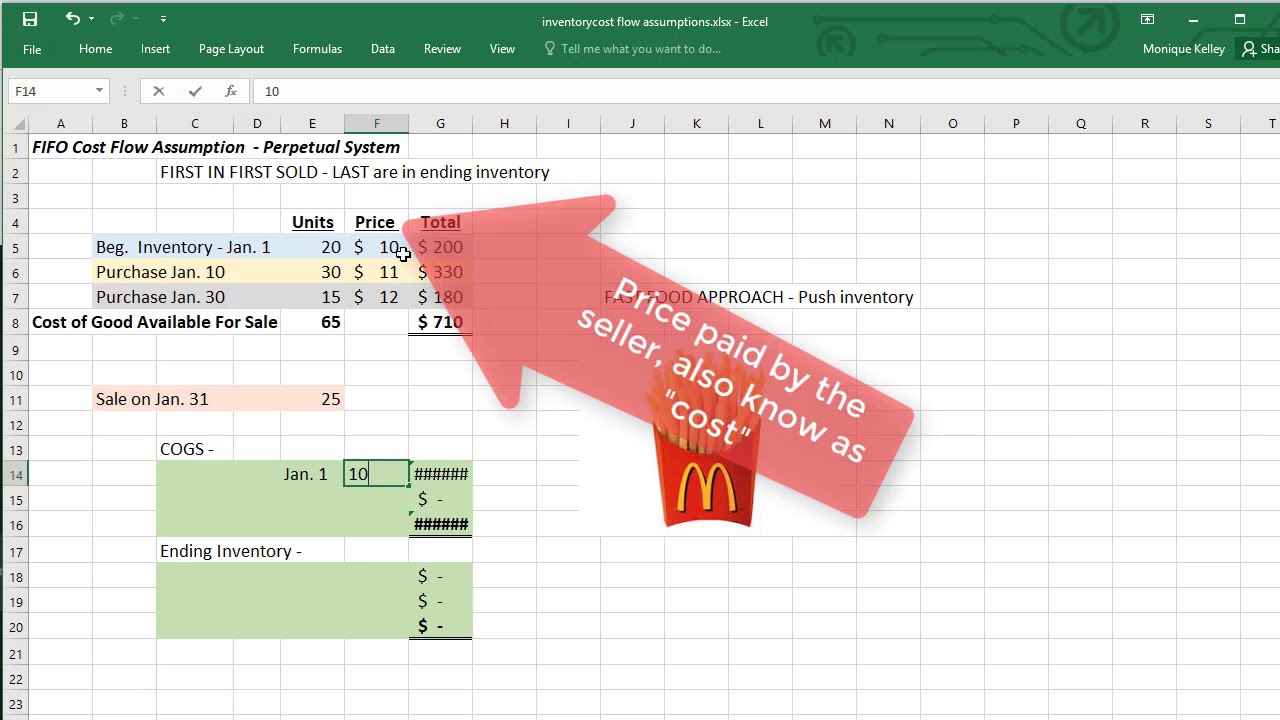 FIFO Inventory Cost Flow - Perpetual - YouTube