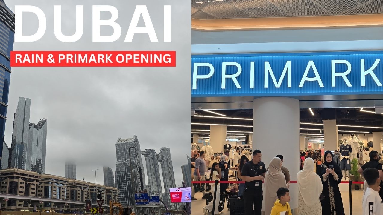 Primark Dubai Shopping 🛍️ | Rainy Day 4K Walking Tour in Dubai Mall 🌧️ ...