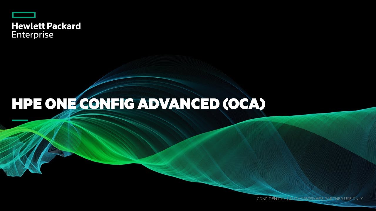 HPE OneConfig Advanced - YouTube