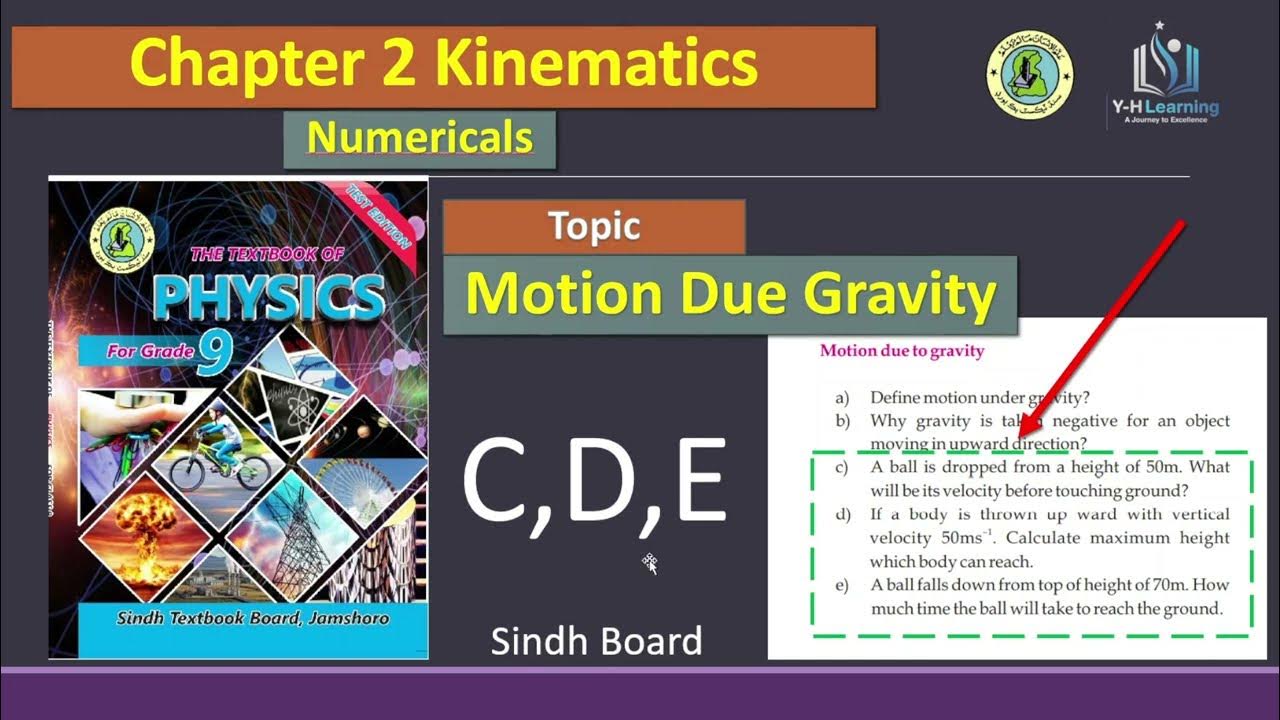 chapter 2 | Kinematics | Numerical |Motion Under Gravity C D E| Class 9th Ninth Sindh Board ...