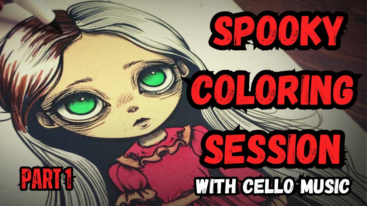 Spooky Halloween Coloring with Eerie Cello Music 🎃🖍️ | Part 1 - YouTube