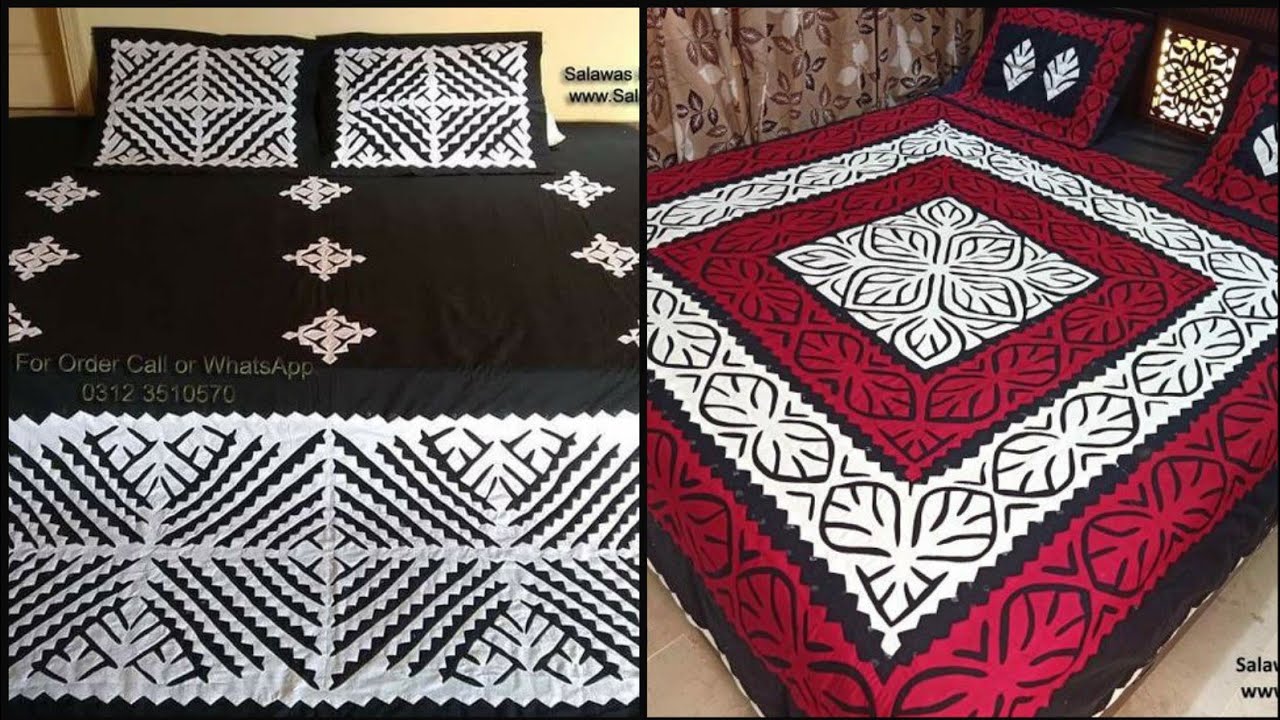 most beautiful and Stylish applic bed sheets Designs - YouTube