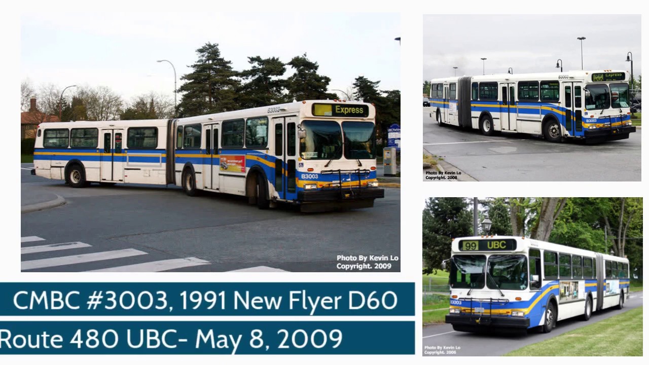 CMBC #3003- 1991 New Flyer D60- Route 480 UBC - YouTube