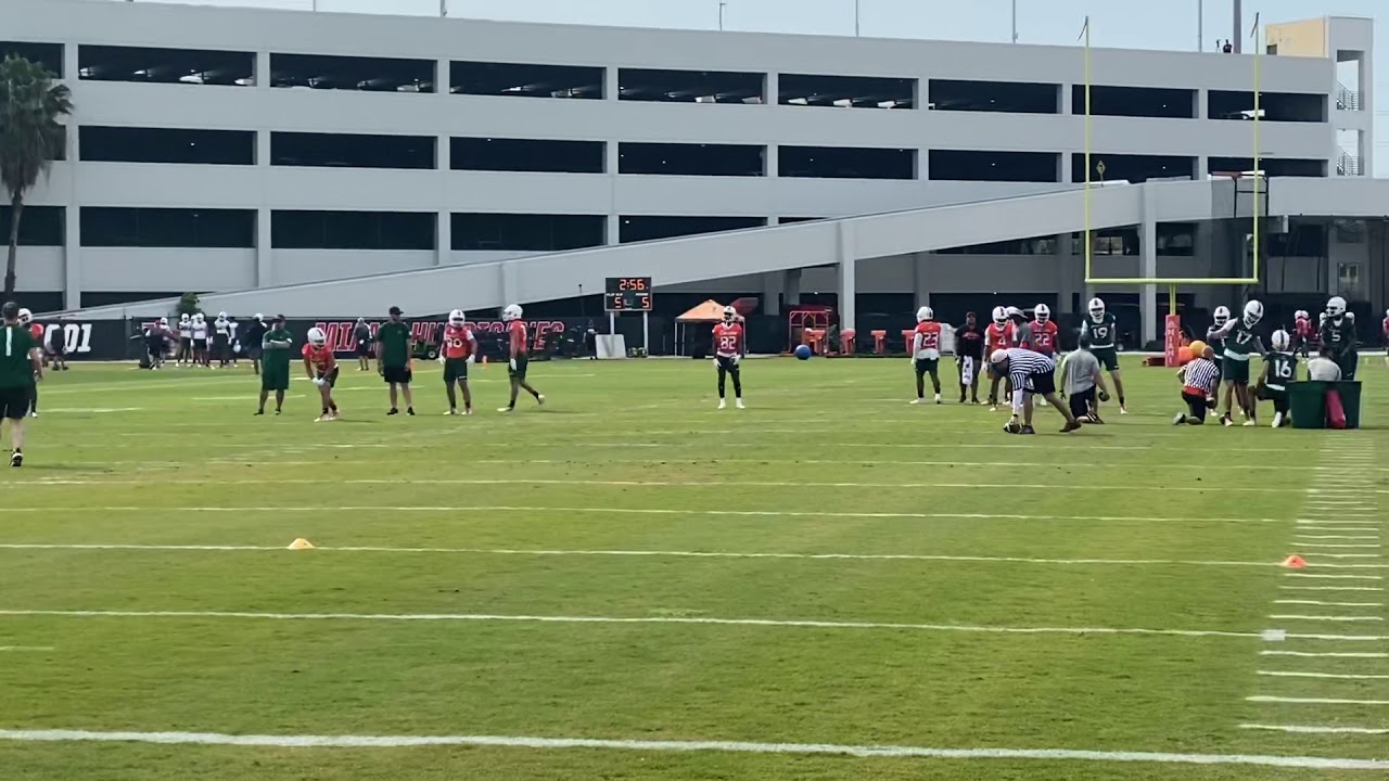 Miami Hurricanes Spring Practice March 3, 2020 - YouTube