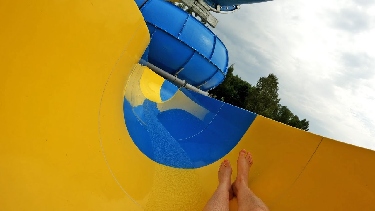 Blue & Yellow ANAKONDA Water Slide [NEW] Kompleks Basenów - YouTube
