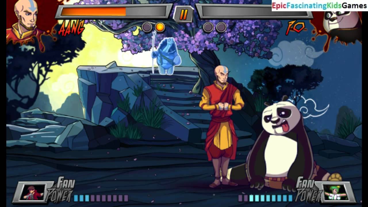 Po VS Avatar Aang In A Nickelodeon Superhero Brawl 3 Good VS Evil Match ...